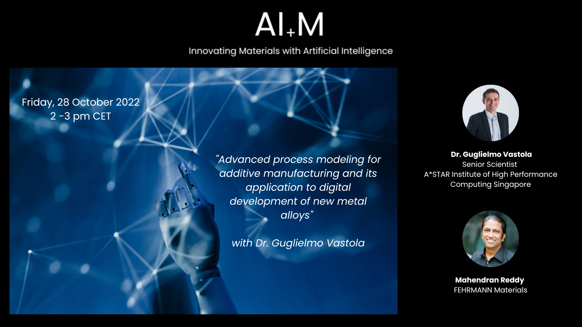 AI+M - Innovating Materials with Artificial Intelligence" webinar series enters next round ...
